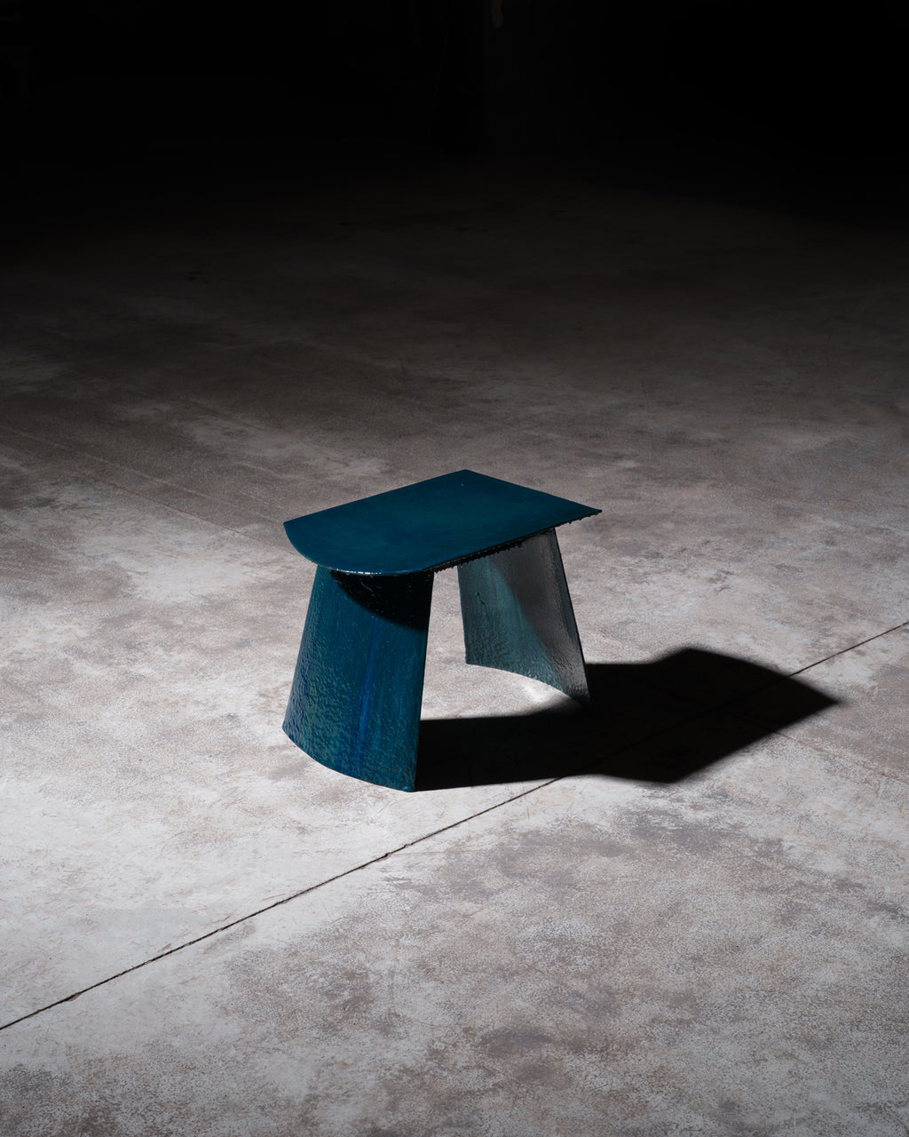 Petrol Waves Stool – Objects With Narratives
