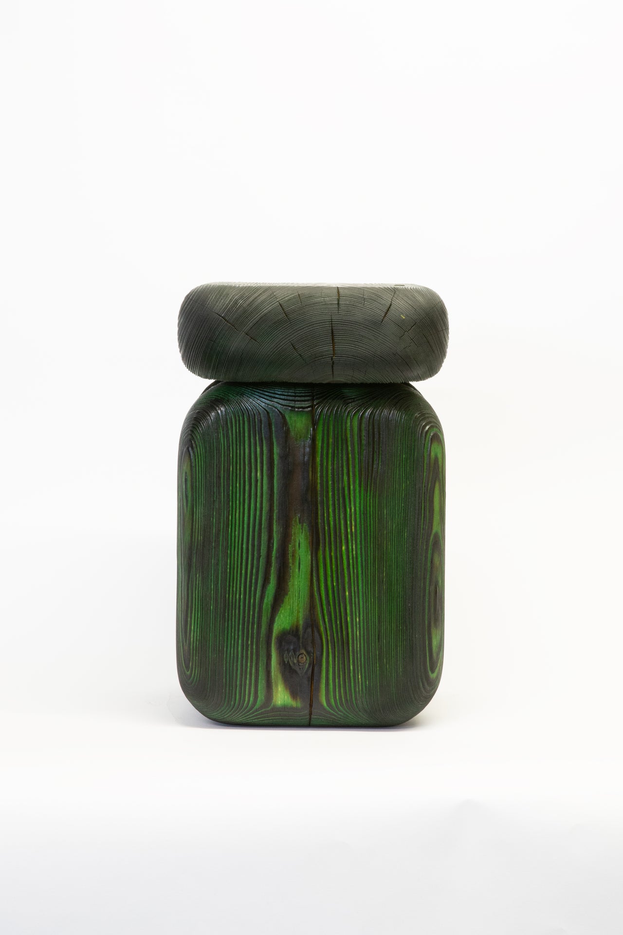 Dune Stool Burned (green) – Objects With Narratives