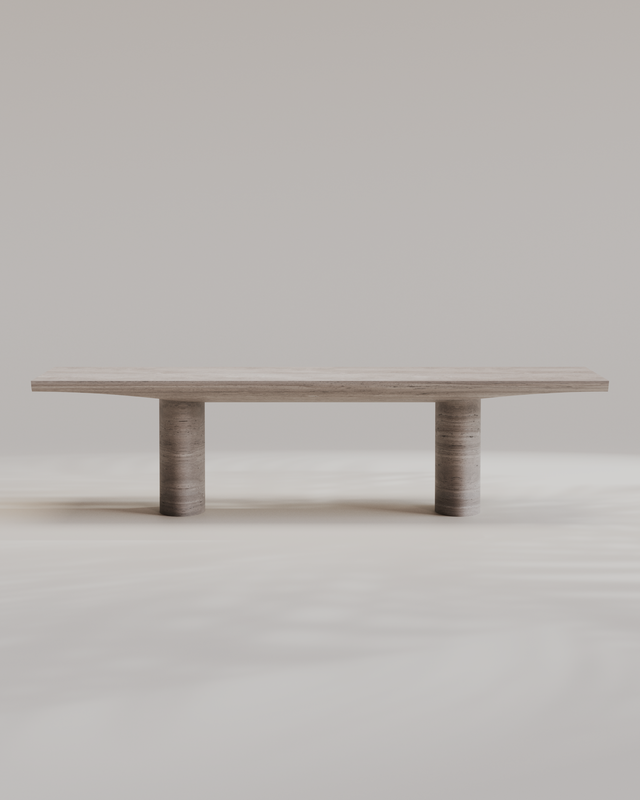 Abraccio Travertino Silver Dining Table – Objects With Narratives